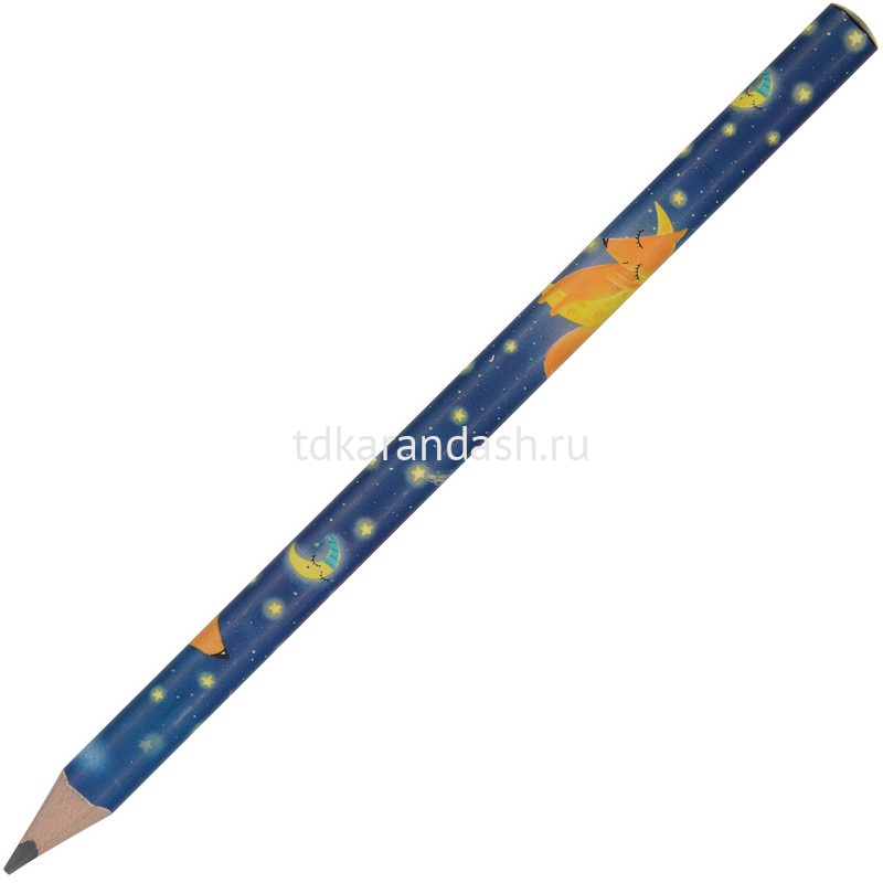 Карандаш чернографитный "HappyGraphix Jumbo. Волшебный лис" 4В 21-0062/ ...